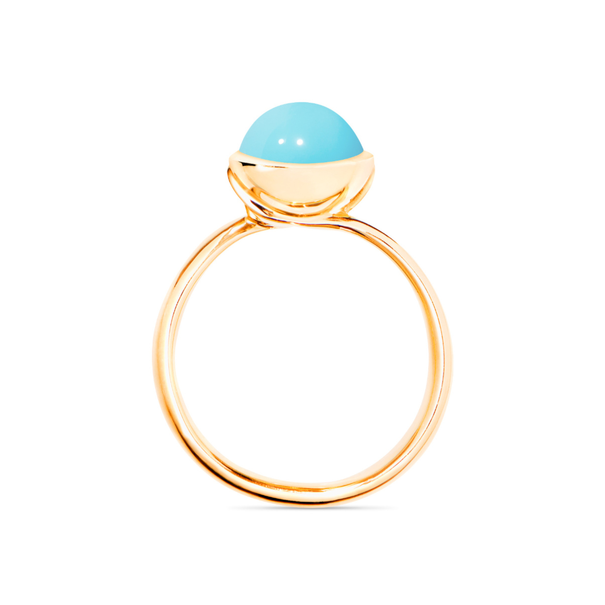 Tamara Comolli BOUTON Ring Small mit Türkis - R-BOU-s-Tur-yg