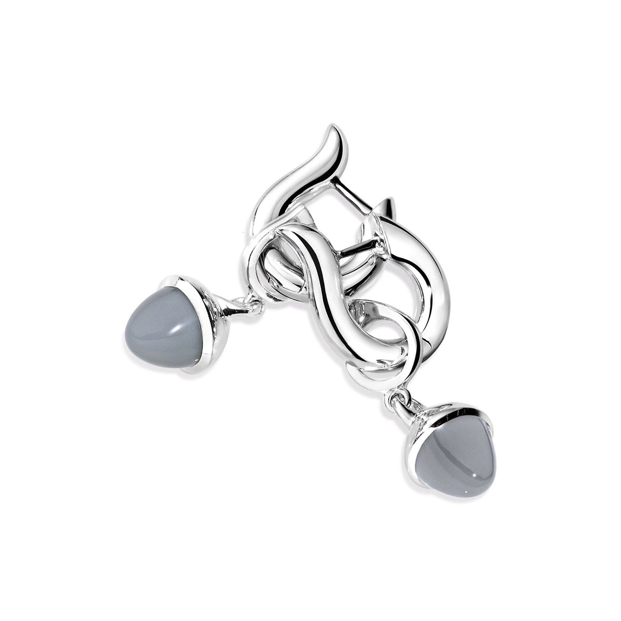 Tamara Comolli SIGNATURE Hoop Ohrringe small 18 K Weißgold - E-Ho-s-wg